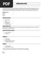 Work Immersion Resume Sample | PDF