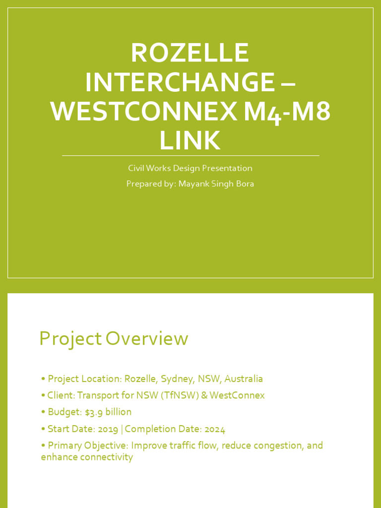 Rozelle Interchange Design Presentation | PDF