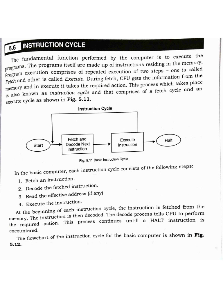 Instruction Execution Sequence | PDF