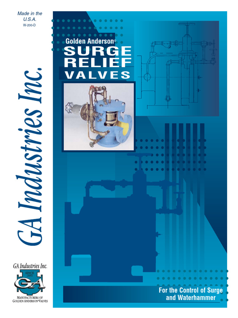 Surge Relief Valves for Water Systems | PDF | Valve | Pump