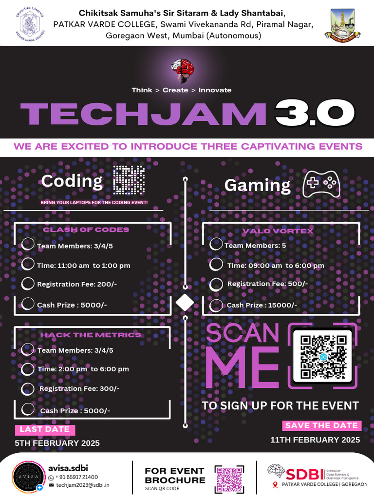 College Tech Event: TechJam 2025 | PDF