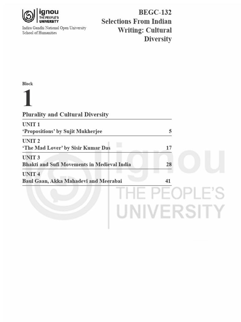 Selections From Indian Writing Cultural Diversity Begc-132 | PDF | Sanskrit | Ramayana