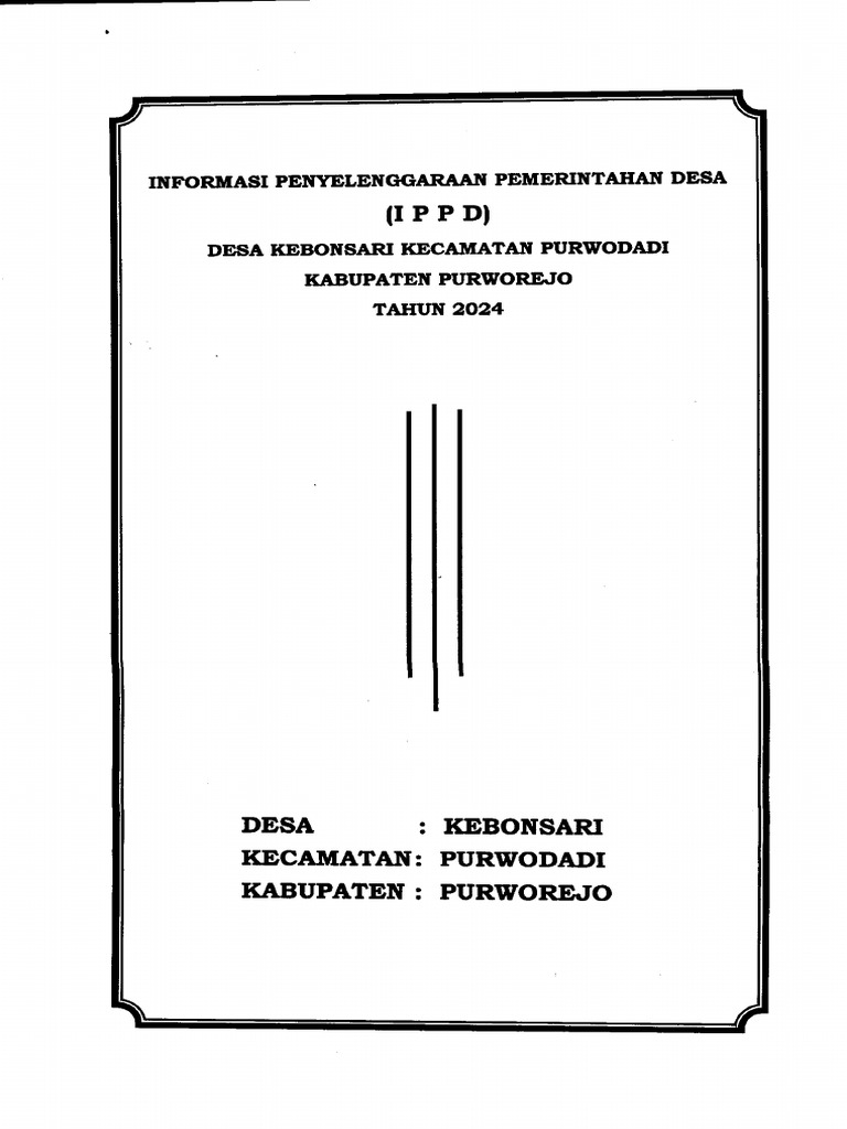 Informasi Penyelenggaraan Pemerintah Desa (Ippd) Tahun 2024 | PDF