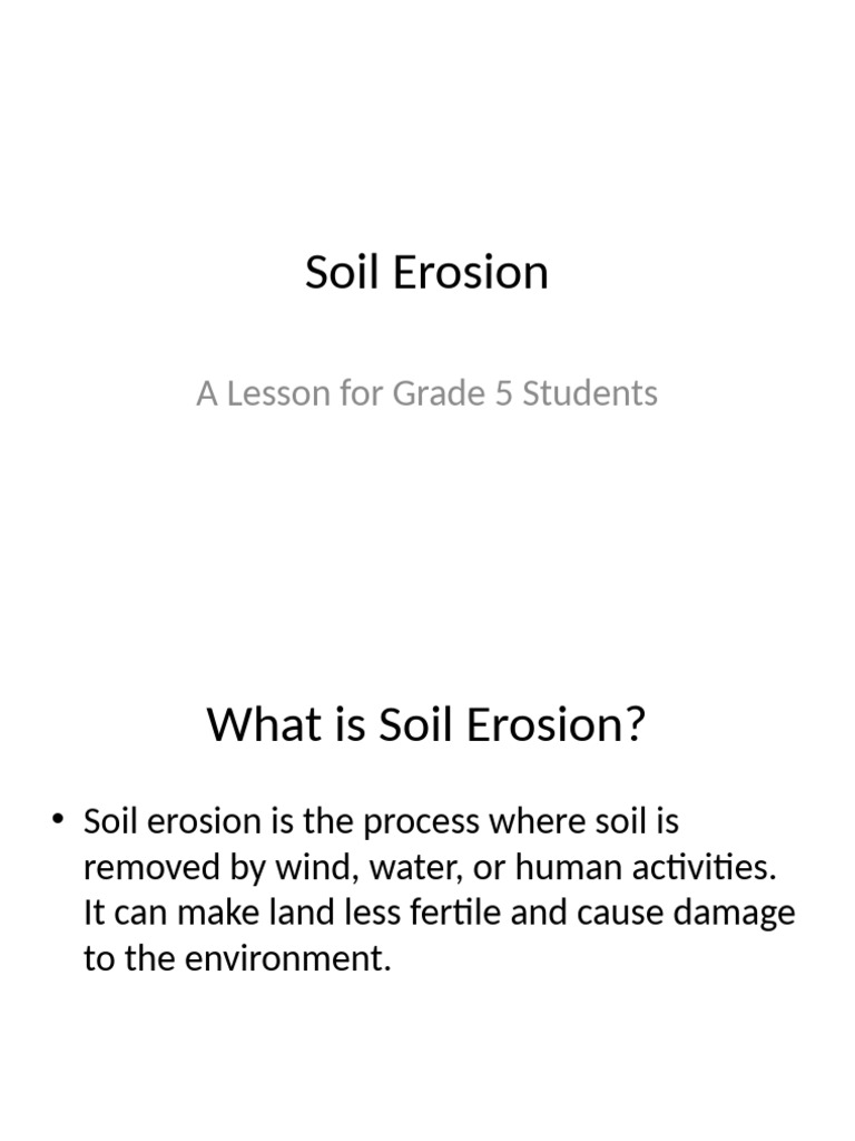 Understanding Soil Erosion for Kids | PDF