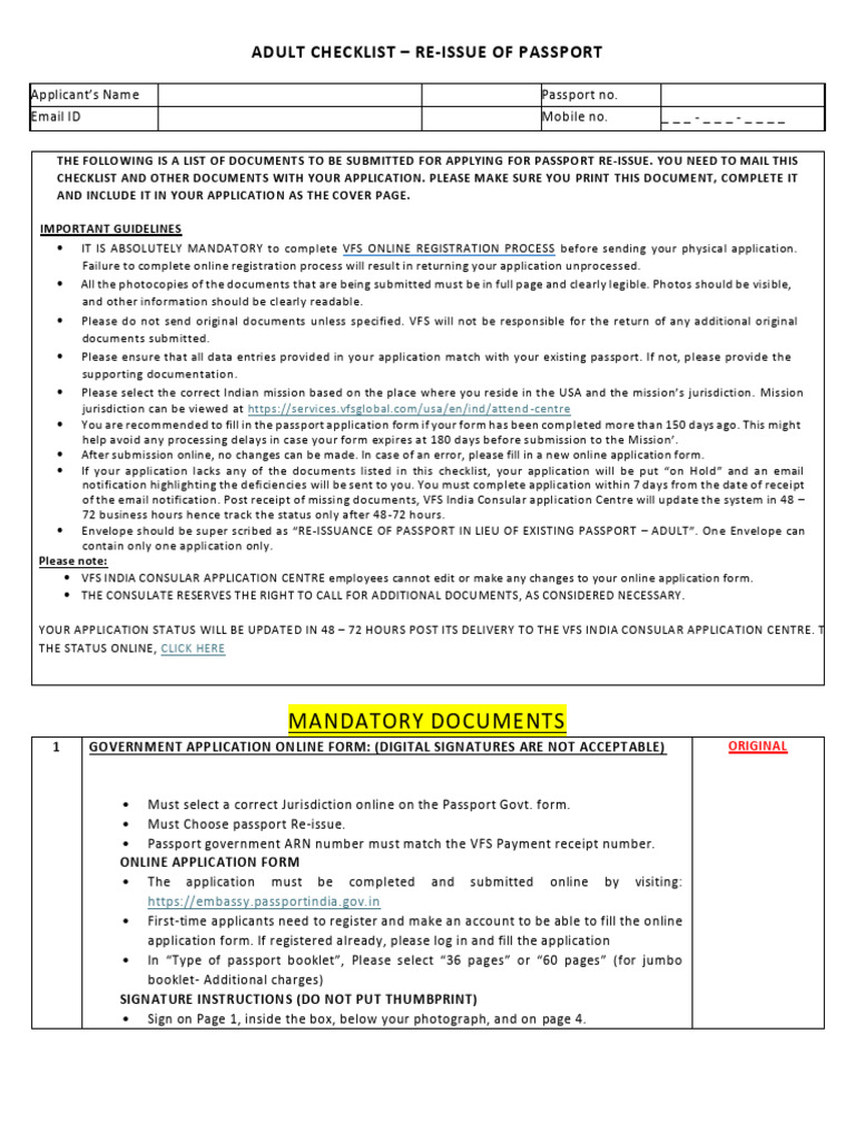 New Adult Reissue of Passport New | PDF | Notary Public | Passport