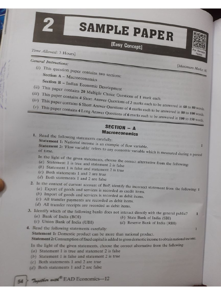 Sample Paper 2 | PDF