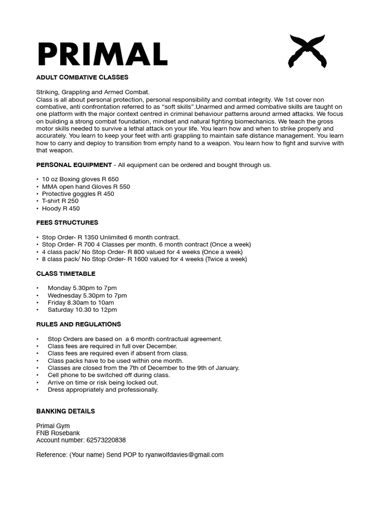 Adult Classes | PDF