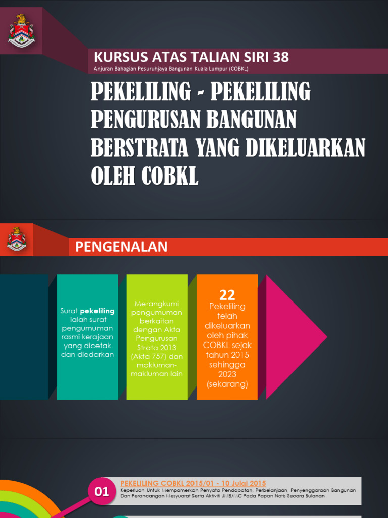 Pekeliling-Pekeliling Pengurusan Bangunan Berstrata Yang Dikeluarkan Oleh Cobkl | PDF