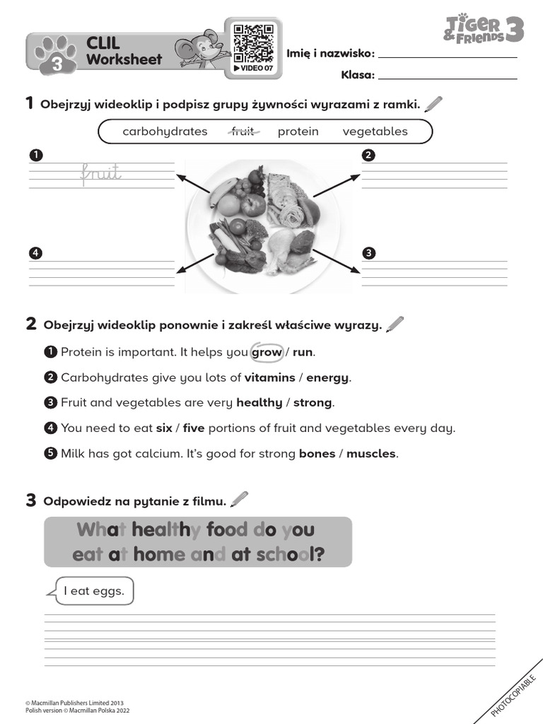 Tiger&Friends 3 TRF Unit 3 CLIL | PDF