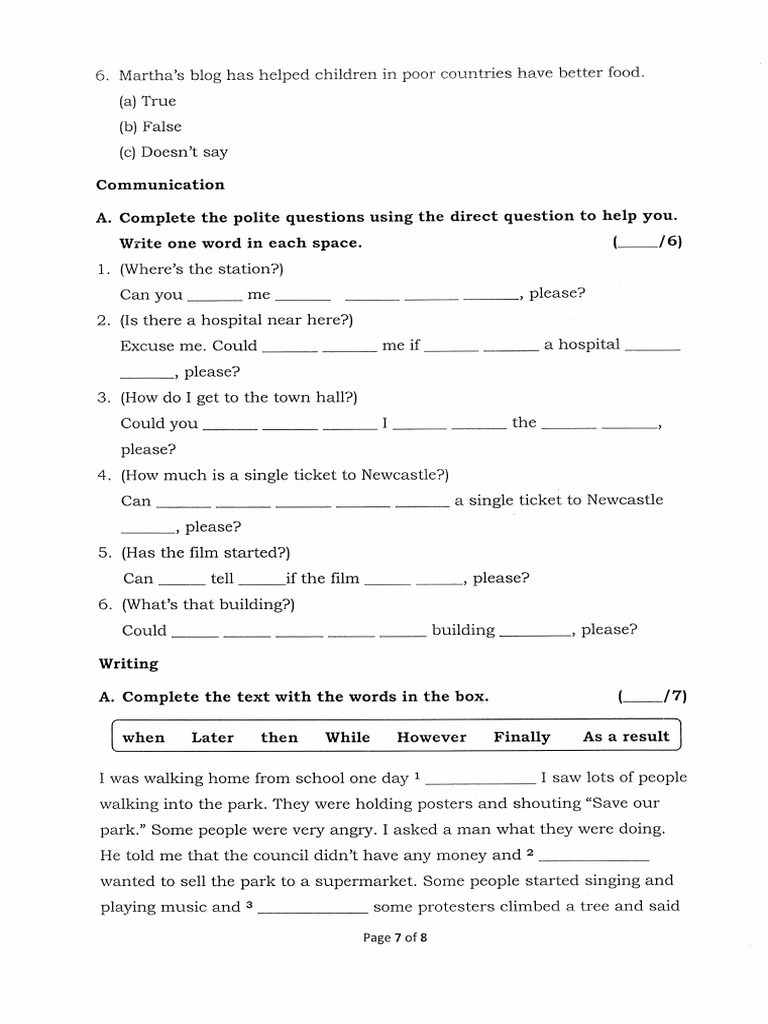 Unit-6 Worksheets - Page 7 | PDF