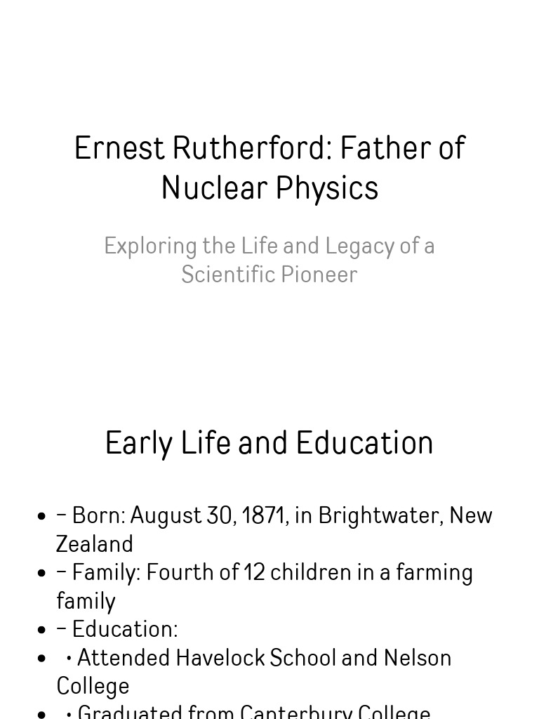 Legacy of Ernest Rutherford | PDF