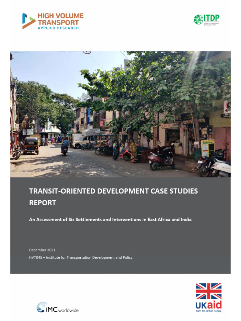 Transit Oriented Development Case Studies Report | PDF | Sustainability | Public Transport