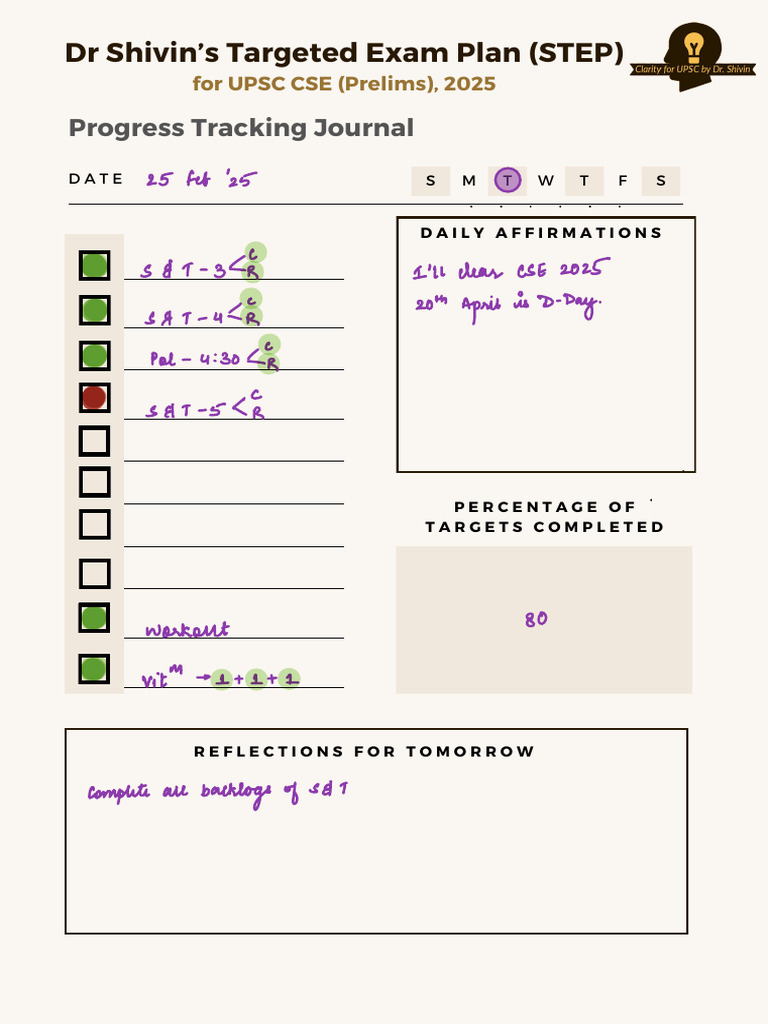 Progress Tracking Journal | PDF