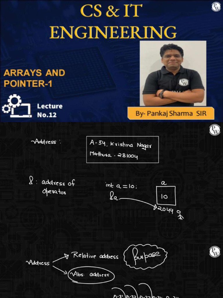 Arrays And Pointers 1 Lec 12 Class Notes Gate Crash Course 2023