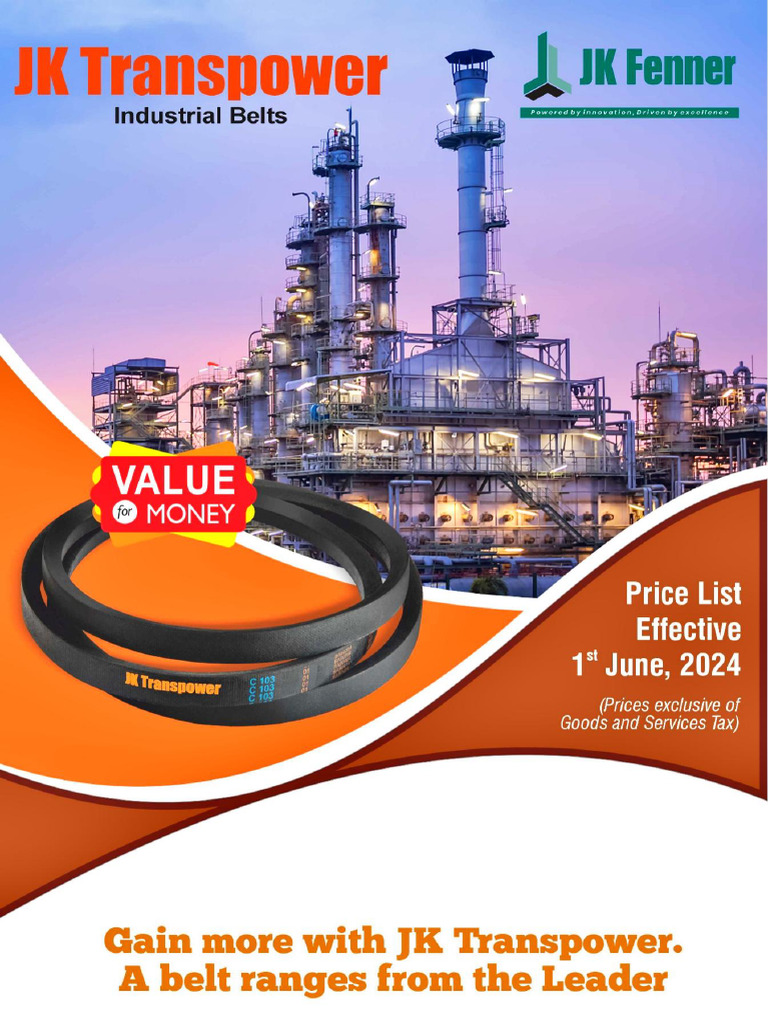 J K Transpower Price List W.E.F 01.06.2024 | PDF