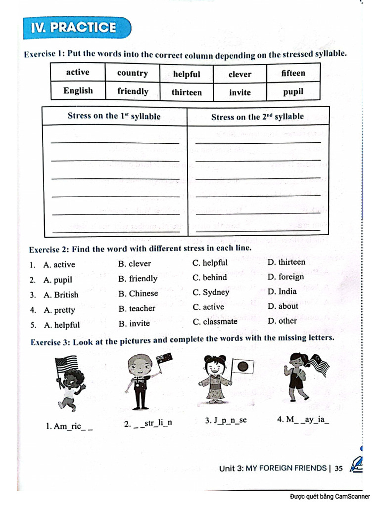 BTBT Chuyên Sâu Lop 5 Unit 3 | PDF