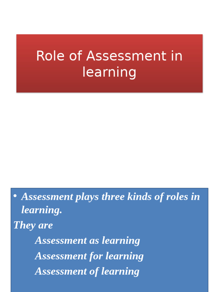 Understanding Assessment in Learning | PDF | Educational Assessment ...