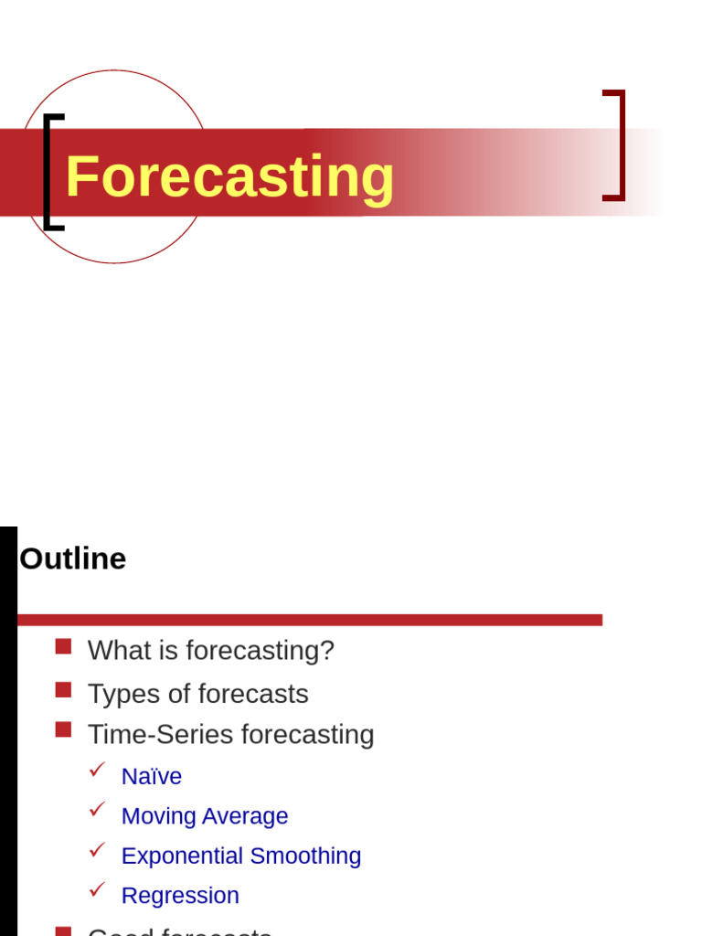 Forecasting | PDF | Forecasting | Linear Regression
