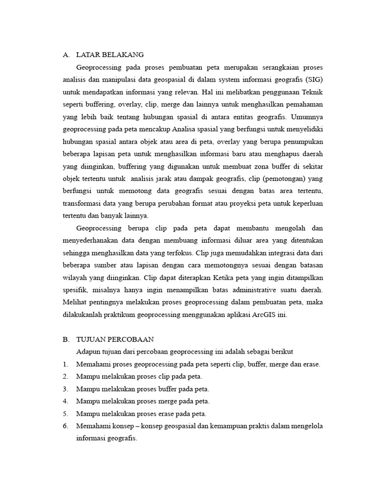 Praktikum Geoprocessing ArcGIS | PDF