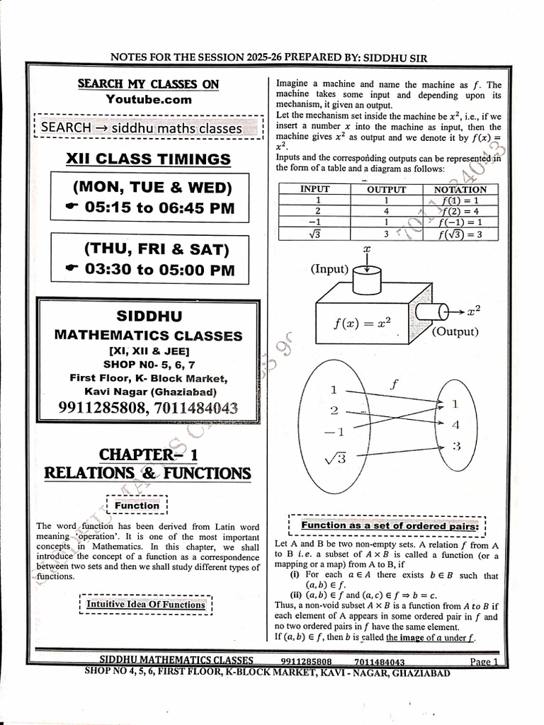 Boards Xii CH 1 Relations Functions | PDF