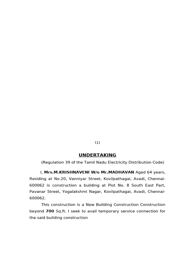 Eb - Undertaking Document | PDF