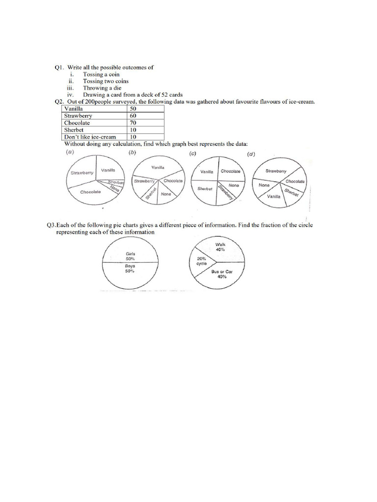 Class 2 Data Handling Worksheet | PDF