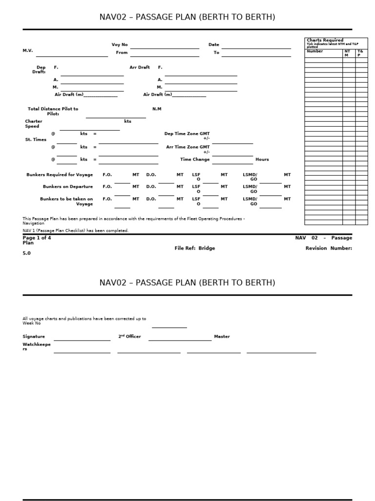 nav 02 - passage plan (berth to berth) | PDF | Navigation