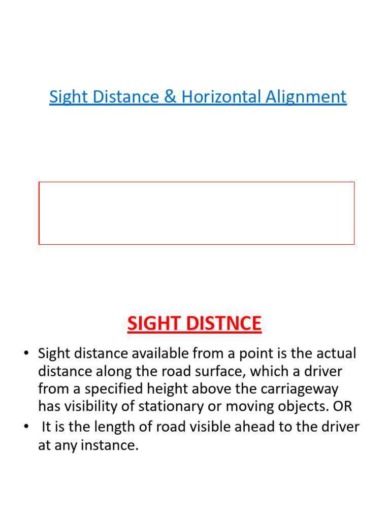 Sight Distance and Overtaking Guidelines | PDF | Traffic | Transport