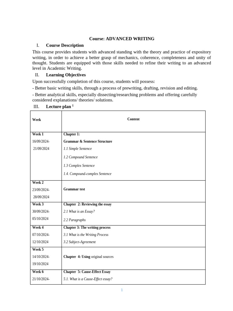 (Adapted This Semester) SYLLABUS (For Students) | PDF | Essays | Cognition