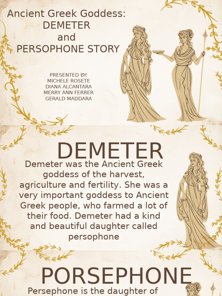Demeter and Persephone's Myth Explained | PDF | Persephone | Hades