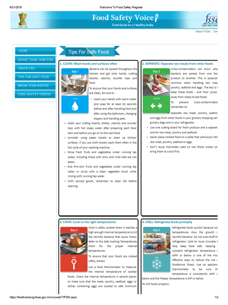 Welcome To Food Safety Register2 | PDF | Refrigerator | Cooking