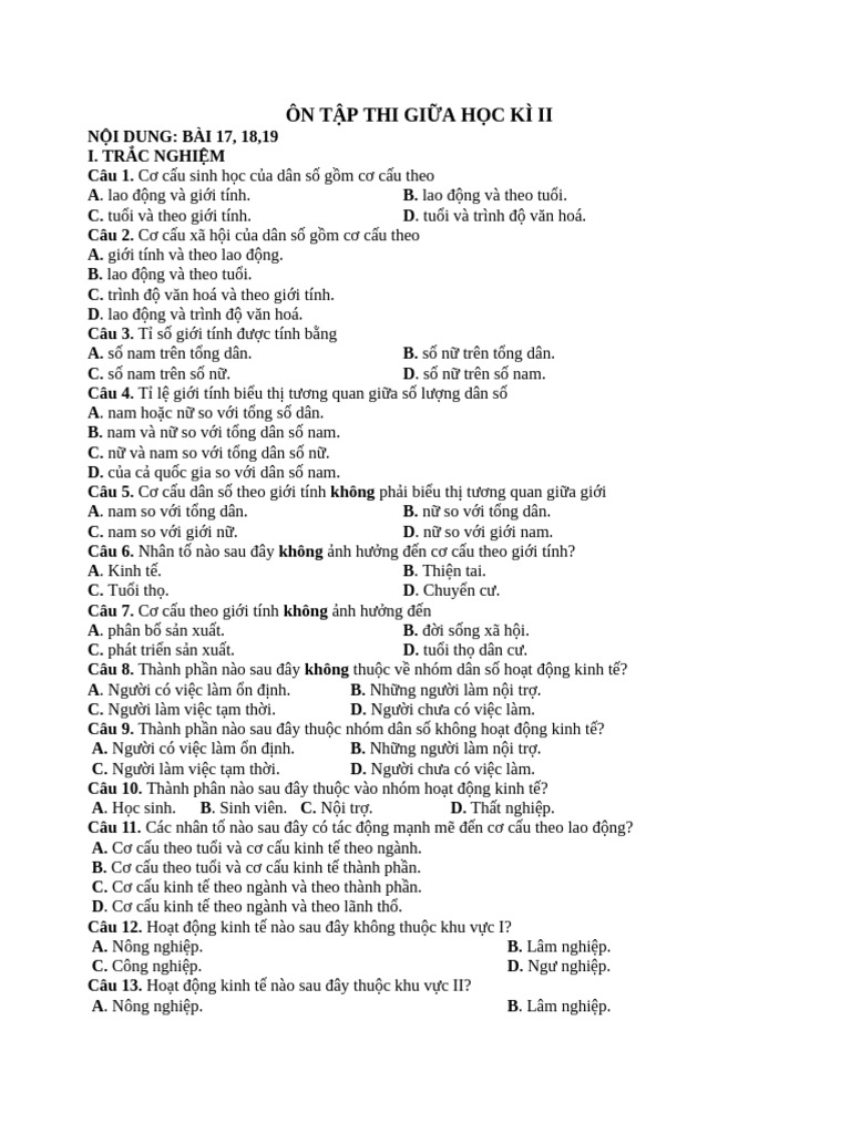 De Cuong 10 GK2 HS | PDF