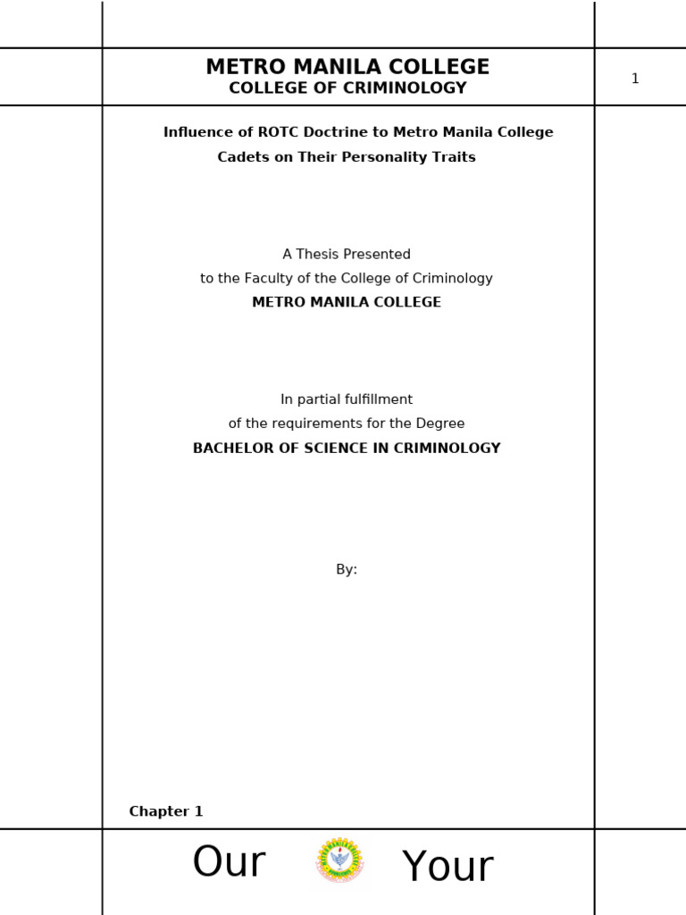 Sample Format Chapter 1 3 | PDF | Survey Methodology | Sampling ...