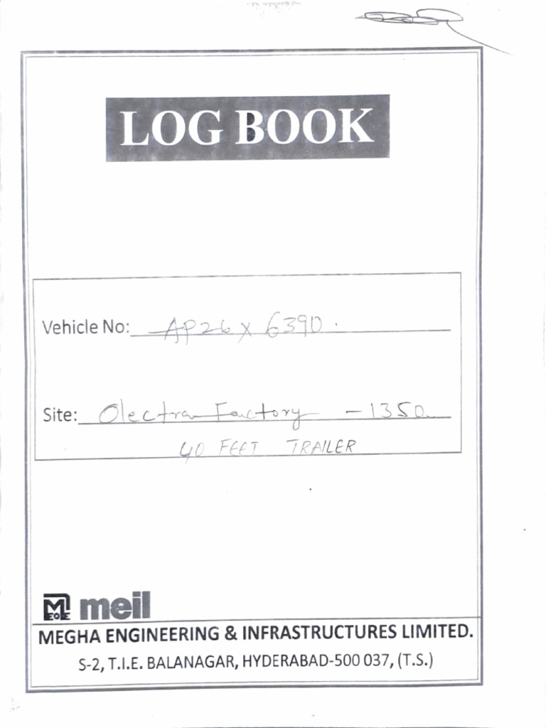 Trailer May Month Logbook | PDF
