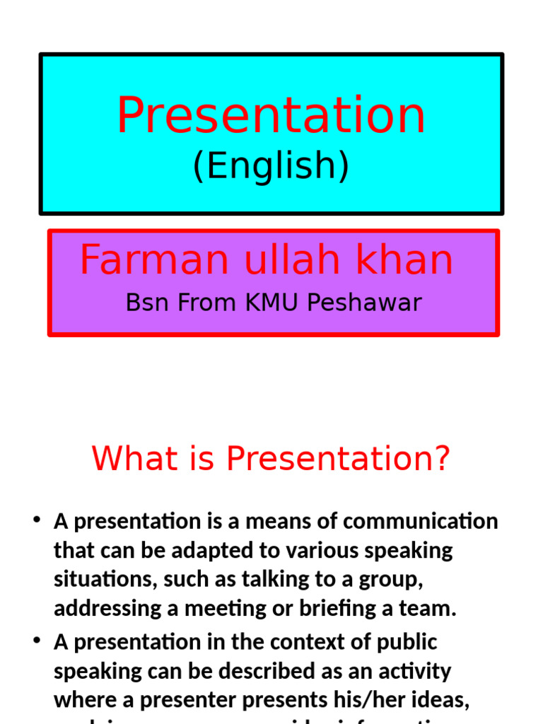 Types and Tips for Effective Presentations | PDF | Communication ...