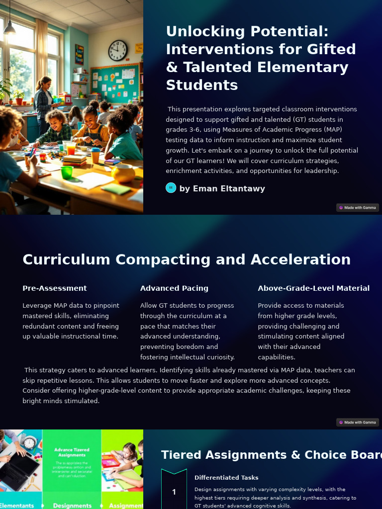 Unlocking Potential Interventions For Gifted and Talented Elementary ...