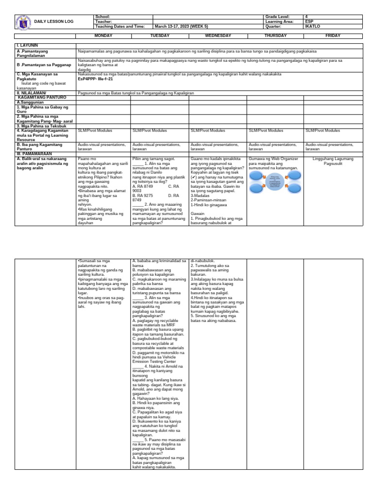 DLL g4 Esp q3 w5 | PDF