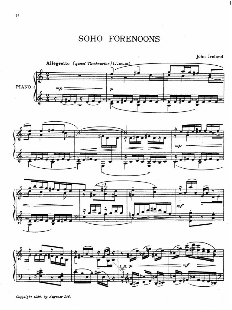 Ireland - Soho Forenoons (1920) | PDF