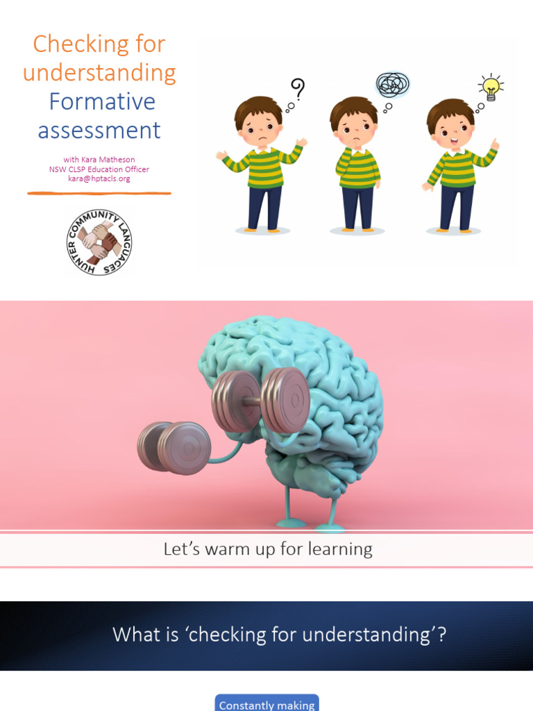 Checking For Understanding | PDF | Learning | Cognitive Science