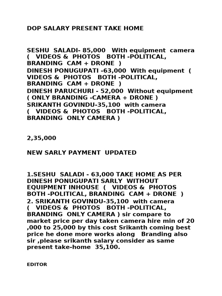 DOP Salary Breakdown and Updates | PDF