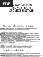 Człowiek W Społeczeństwie Klasa 8 Notatka Na Wos | PDF