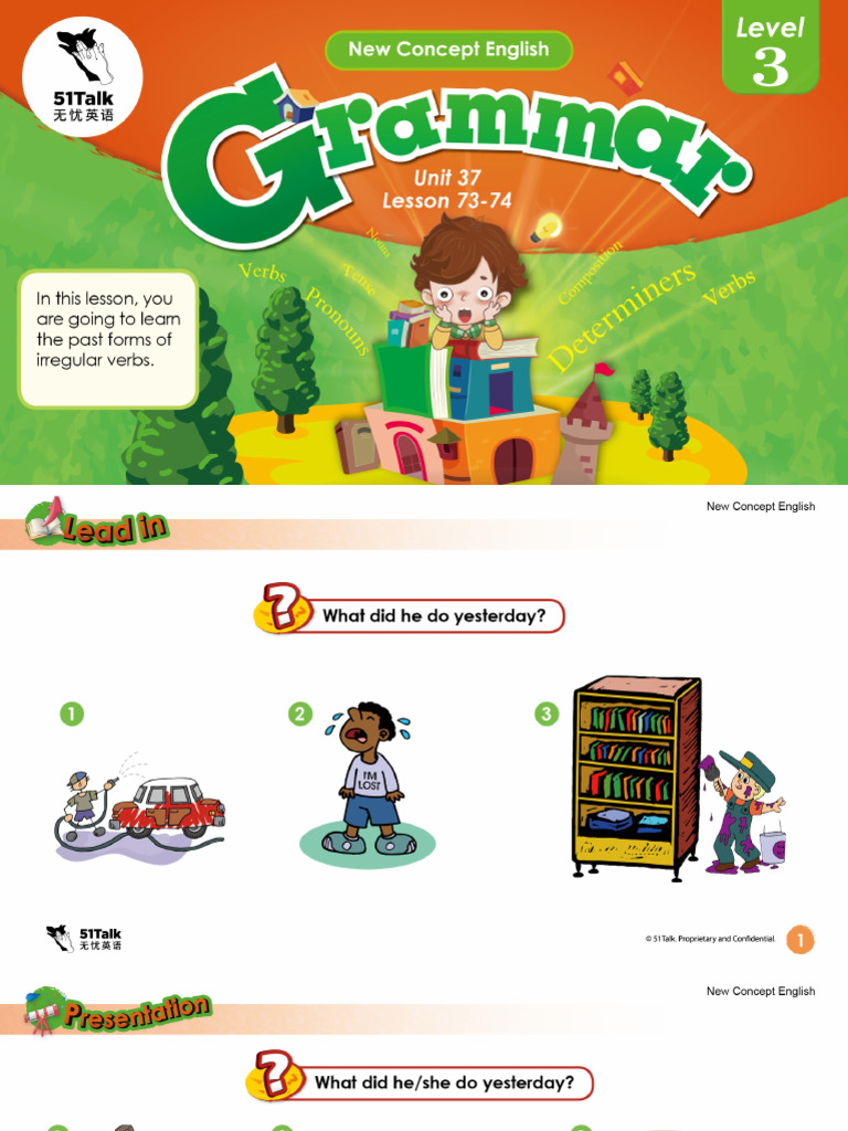 Grammar Unit 37 Lesson 73 To 74 | PDF