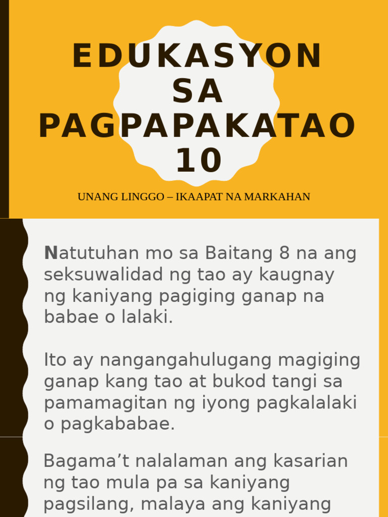 Isyung Kaugnay Sa Kawalan Ng Paggalang Sa Dignidad at Sekswalidad 3 | PDF