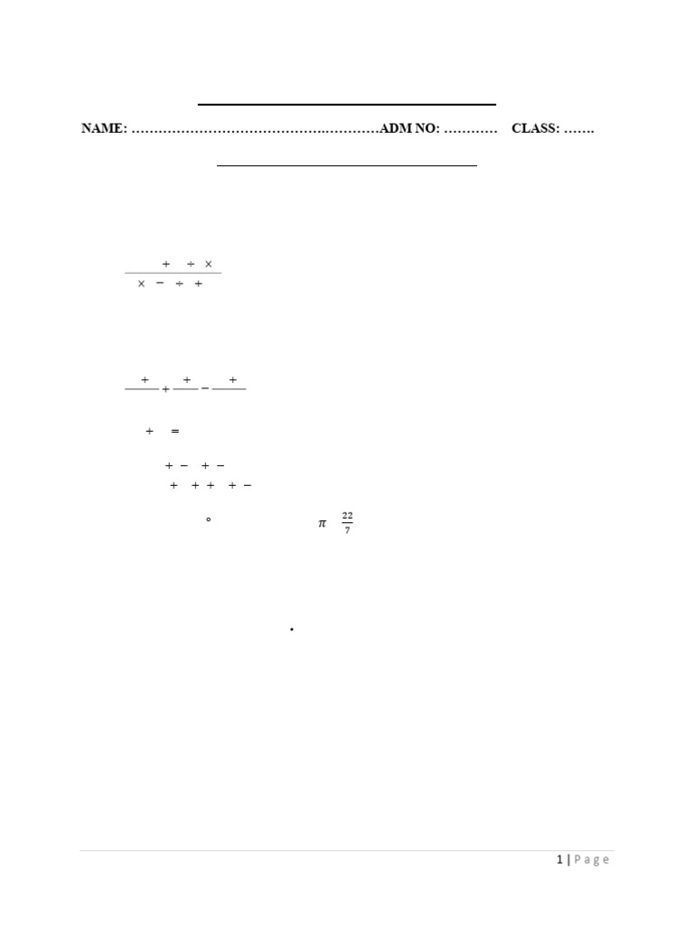 Form One Mathematics Holiday Assignment | PDF | Angle | Elementary Geometry
