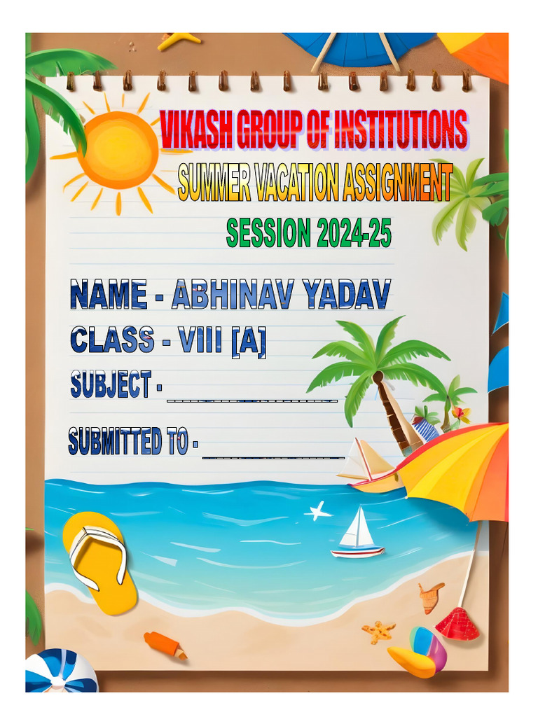 Summer Vacation | PDF