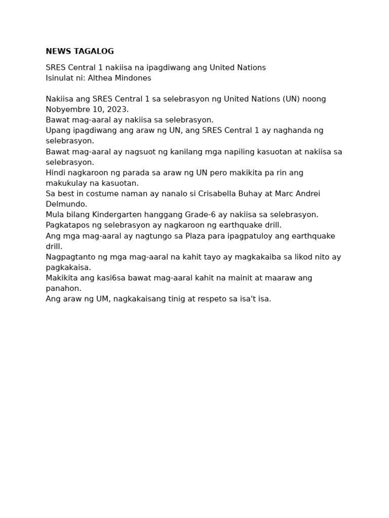 News Tagalog | PDF