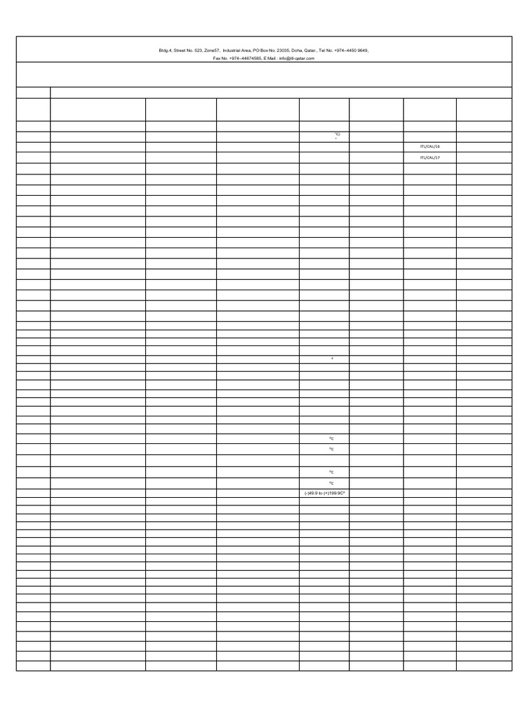 Equipment Calibration Register | PDF | Measuring Instrument | Tools