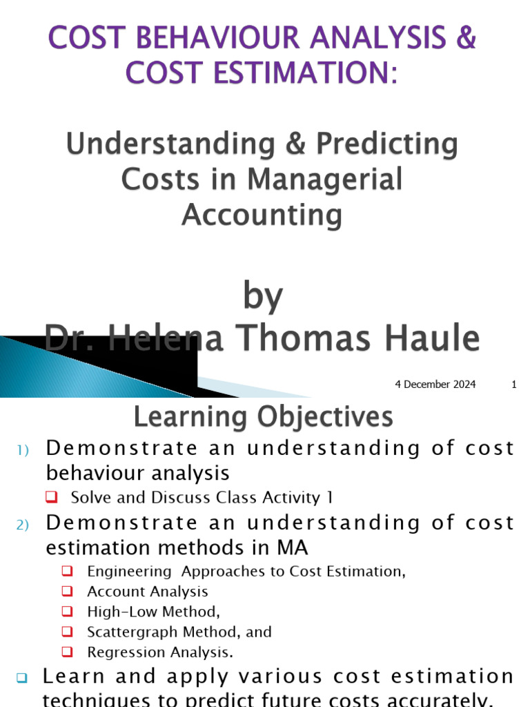 Ac200 - Cost Estimation - PDF | PDF | Linear Regression | Statistics