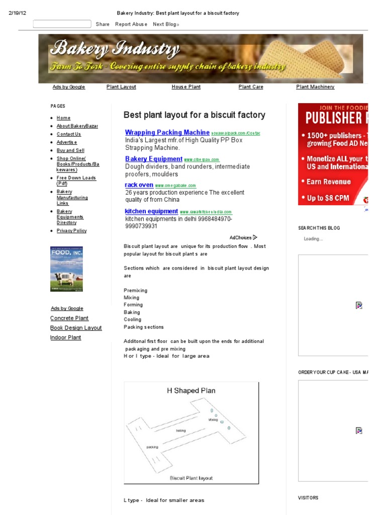 Optimal Biscuit Factory Layout Design | PDF | Biscuit | Bakery