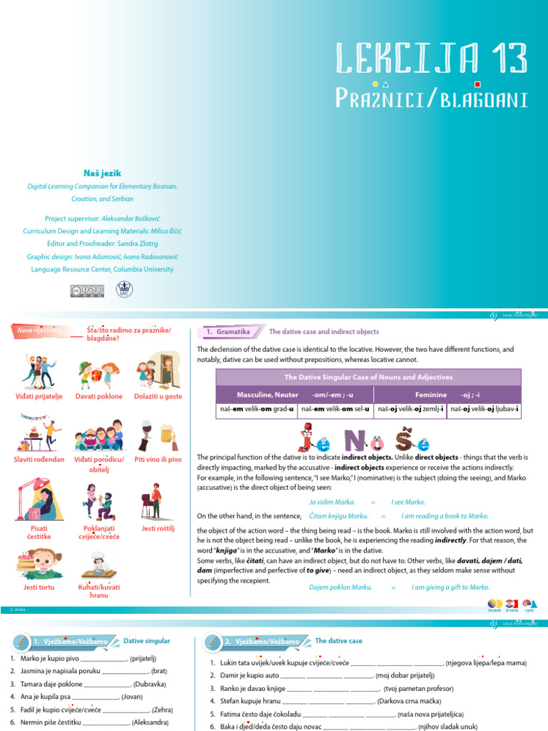 Lekcija-13-Prazniciblagdani | PDF | Christmas | Grammatical Gender